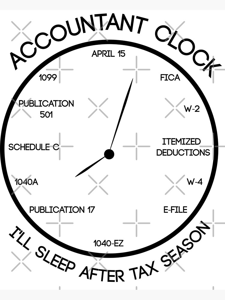 "Accountant time clock - Funny Accountant Gift, Tax Season Present ...