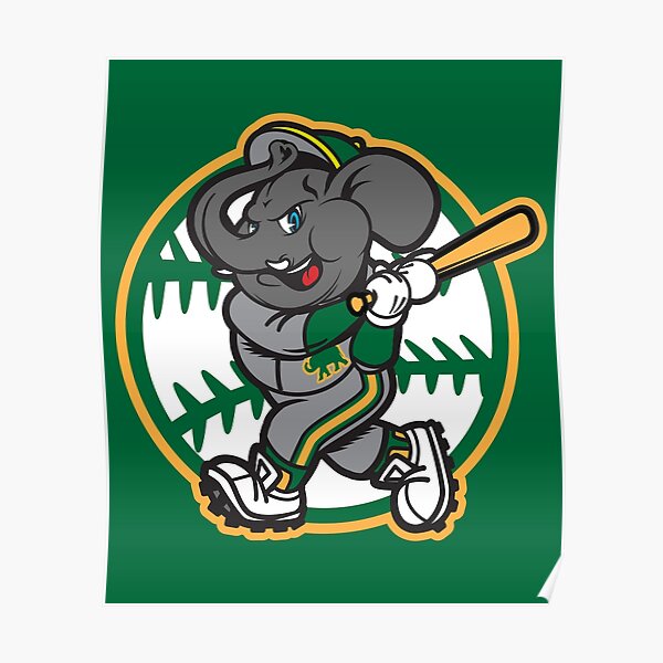 "Oakland A's Elephant Baseball" Poster for Sale by OrganicGraphic ...