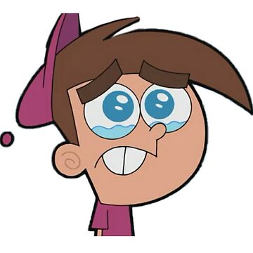 "sad Timmy turner" Sticker for Sale by cartoonycop | Redbubble