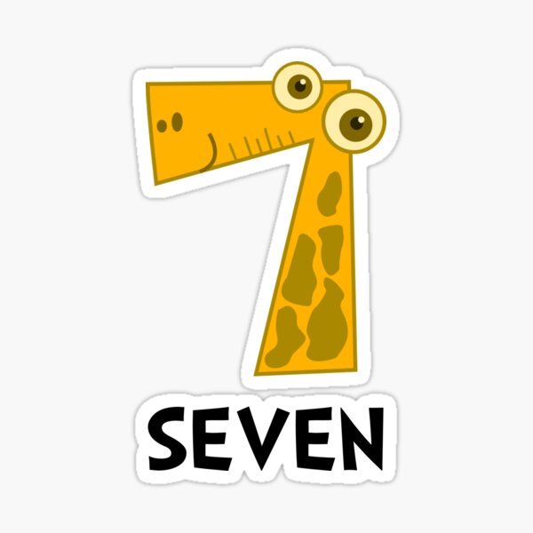 "Number Seven" Sticker by TheBestStore | Redbubble