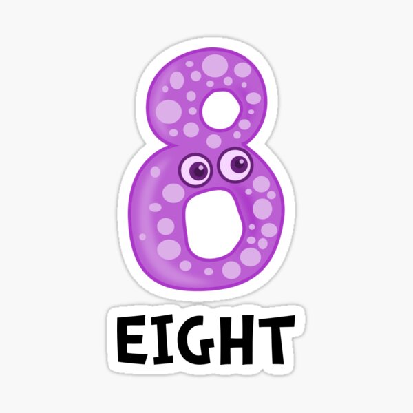 "Number Eight" Sticker for Sale by TheBestStore | Redbubble