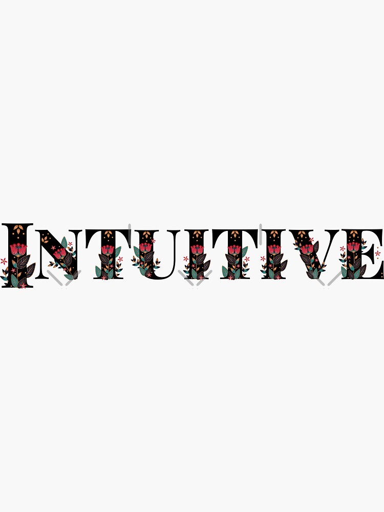 "Intuitive - Tulip Floral Word Art" Sticker for Sale by sableandshadow ...