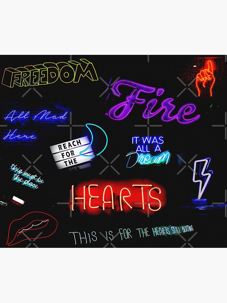 "Neon Sign Collage" Poster by cannevas | Redbubble