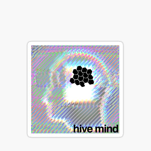 "FLUORESCENT HIVE MIND LOGO" Sticker for Sale by BEE-WEAR | Redbubble