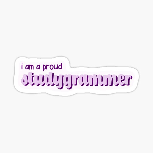 "studygram collection | i am a proud studygrammer" Sticker for Sale by ...