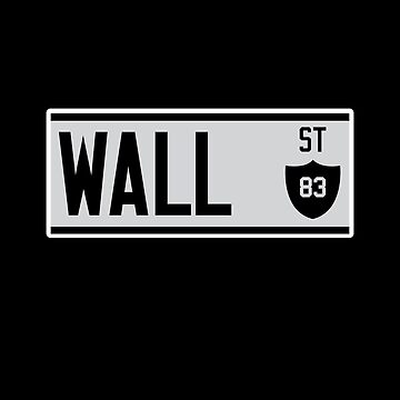 "WALL STREET" Sticker for Sale by thatDudeAZ89 | Redbubble