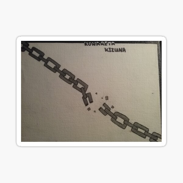 "'Broken Chains'" Sticker for Sale by BrokenFlowerArt | Redbubble