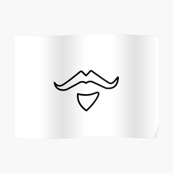 "Moustache and goatee" Poster for Sale by Arinom | Redbubble