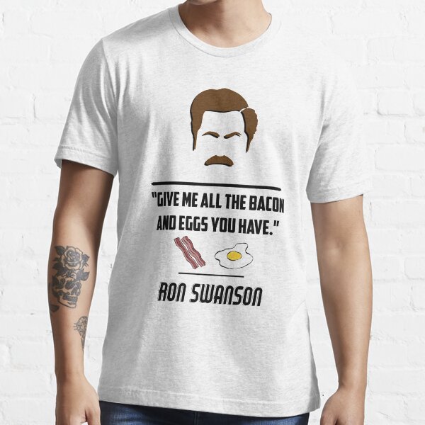 "Ron Swanson" T-shirt for Sale by sophiapetrillo | Redbubble | bacon t ...