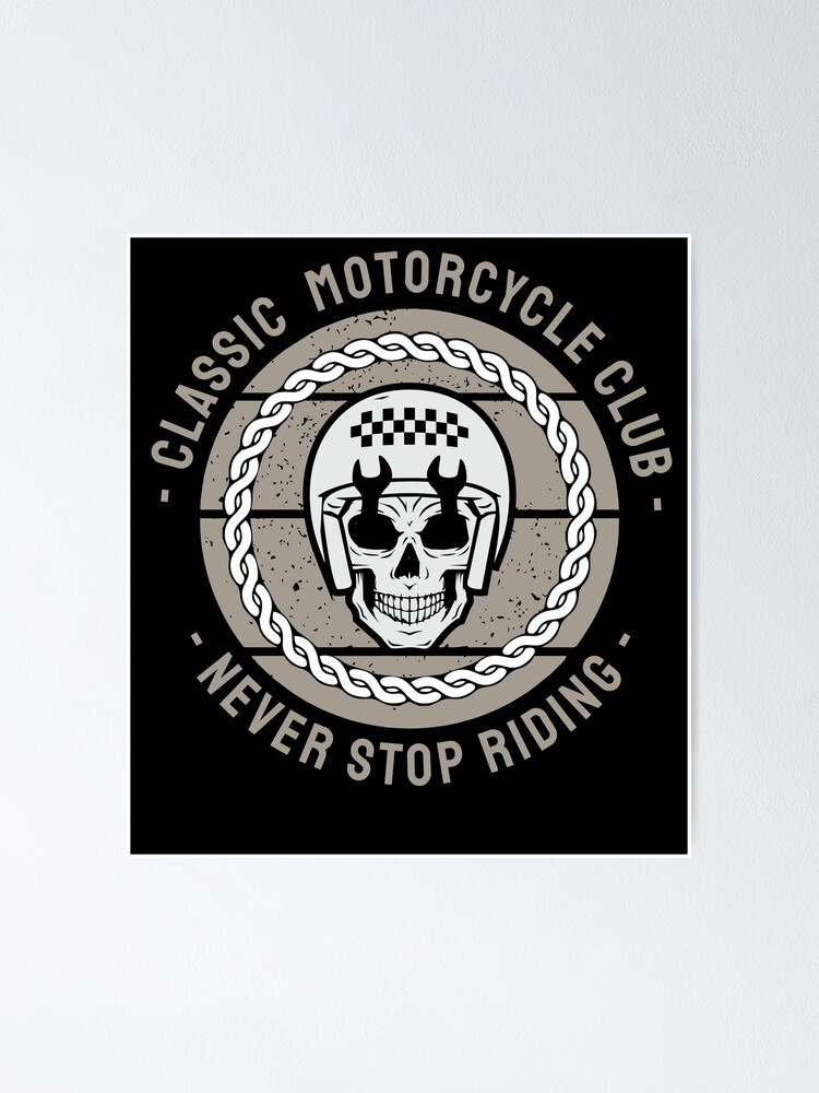 "Classic Motorcycle Club" Poster for Sale by ildafdhome | Redbubble