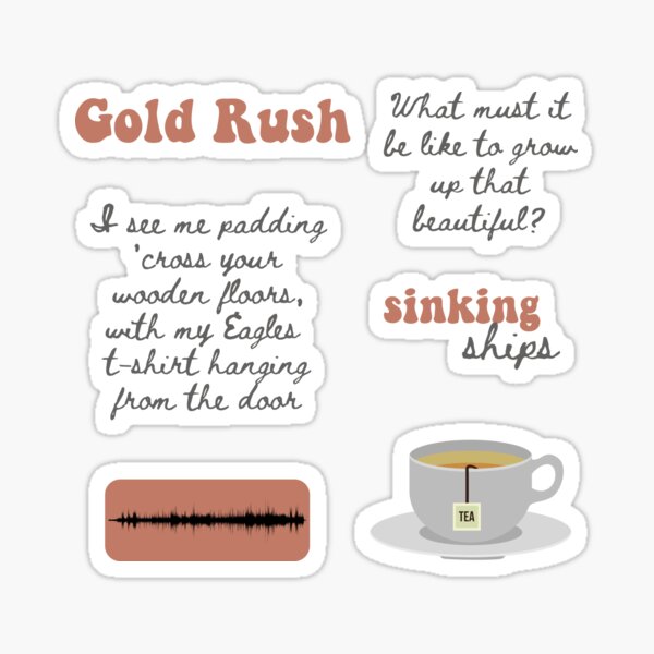 "Gold Rush Sticker Pack - Taylor Swift Evermore" Sticker by bombalurina ...