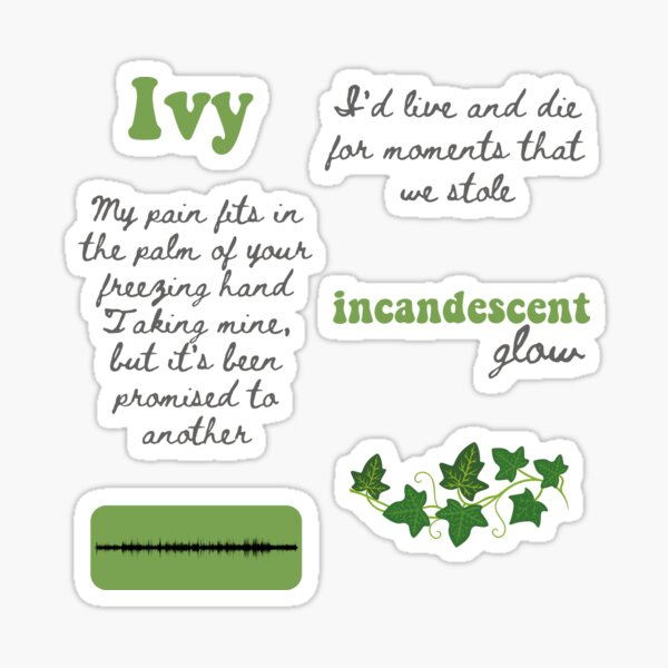 "Ivy Sticker Pack - Taylor Swift Evermore" Sticker for Sale by ...