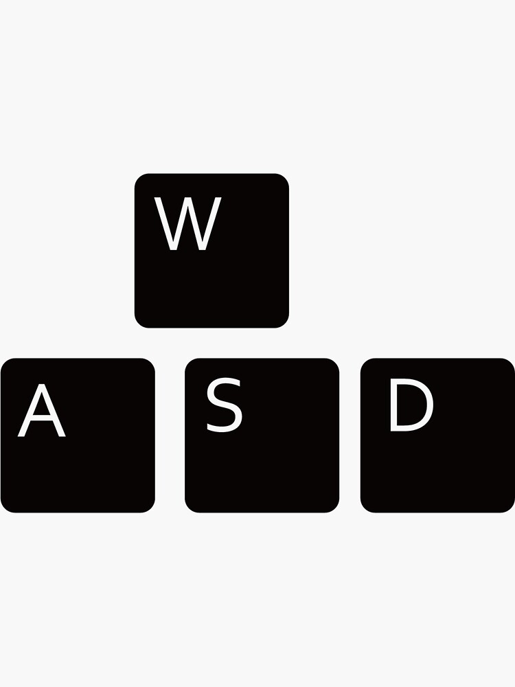 Wasd Keyboard Keys Sticker For Sale By Davidartts Redbubble