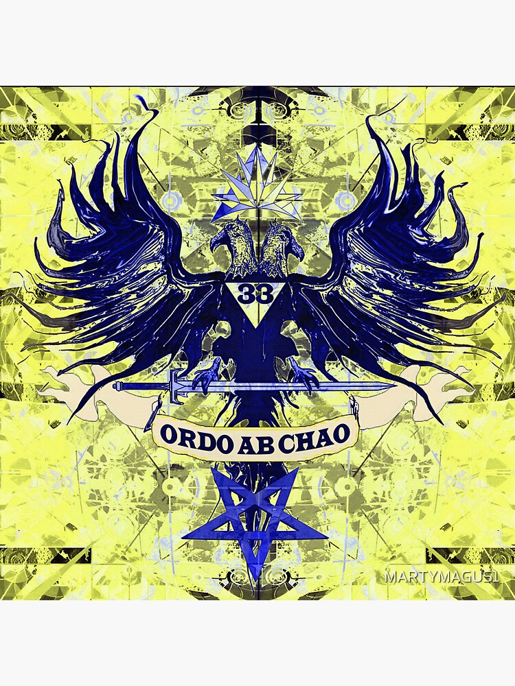 "ORDO AB CHAO 33" Sticker for Sale by MARTYMAGUS1 | Redbubble