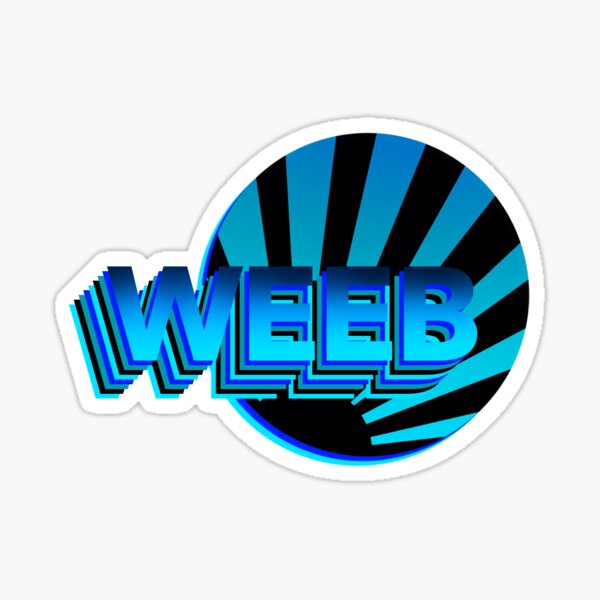 "Weeb Logo Black and Blue" Sticker by ArtisticAlex | Redbubble