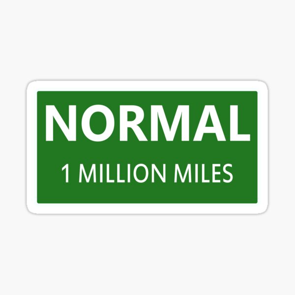 "1 Million Miles from Normal" Sticker for Sale by DragnFeathers | Redbubble