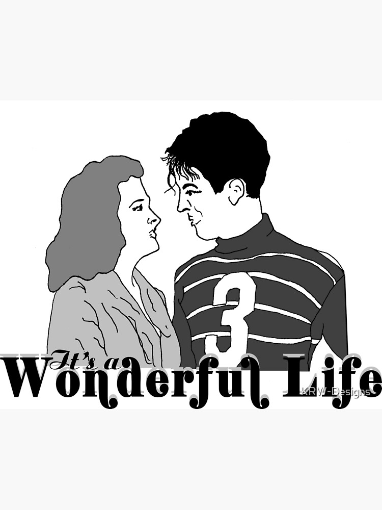 "KRW It's a Wonderful Life Original Art Drawing" Art Print by KRW ...