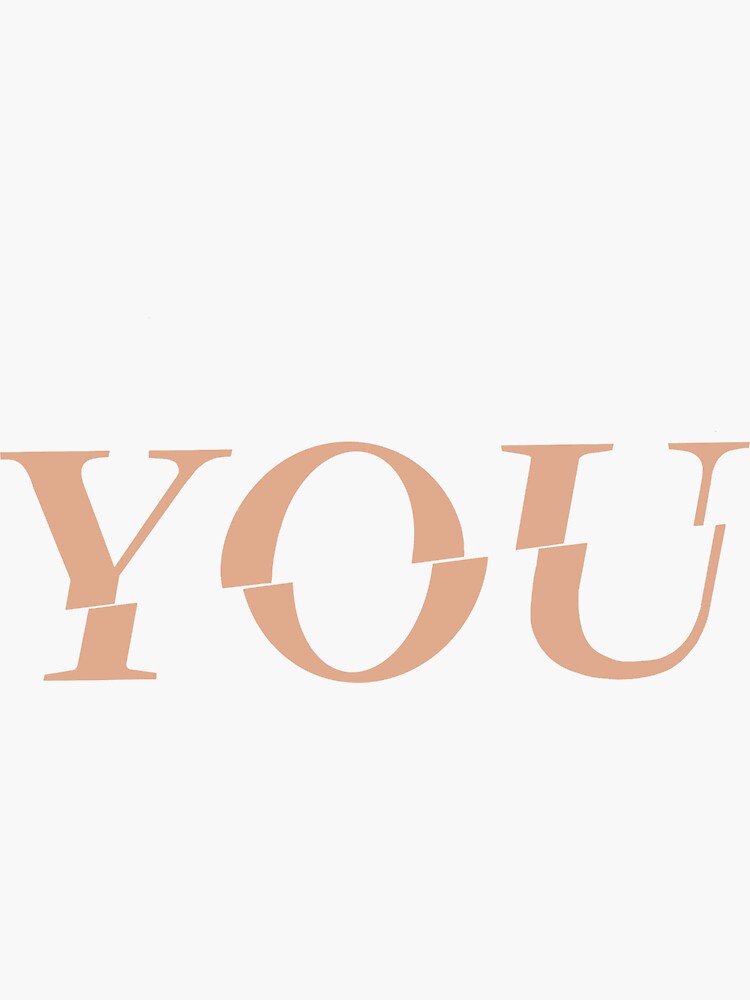 "YOU logo" Sticker for Sale by stickers-by-jen | Redbubble