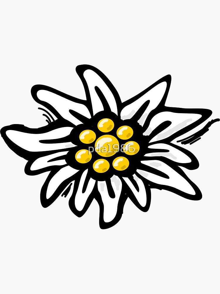 "Edelweiss " Sticker for Sale by pda1986 | Redbubble