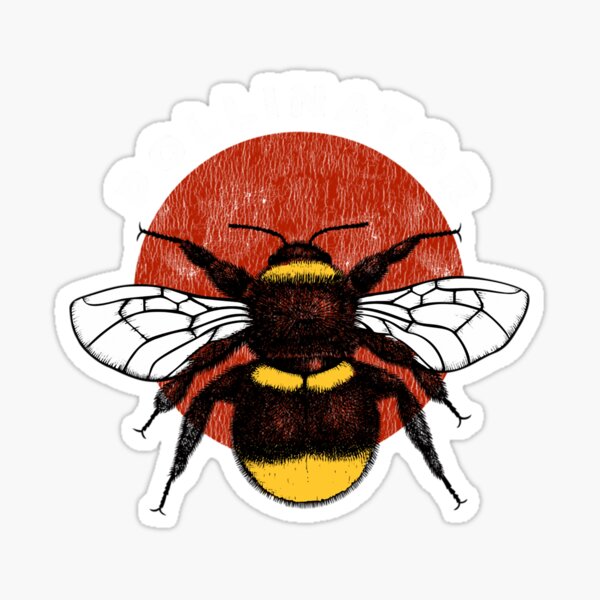 "Pollinator Bumble Bee Wasp Fertile Pollen Eco Designs" Sticker by ...