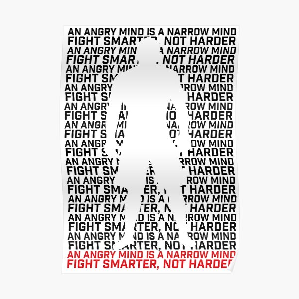 "MMA Fight Smarter, Not Harder" Poster for Sale by GekiDesign | Redbubble