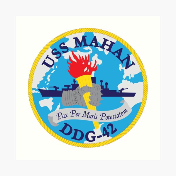 "USS Mahan (DDG-42) Navy Patch" Art Print for Sale by shortsleeve ...