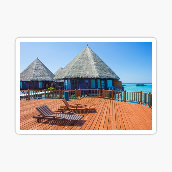 "Postcard from the Maldives" Sticker by BrunoBeach | Redbubble