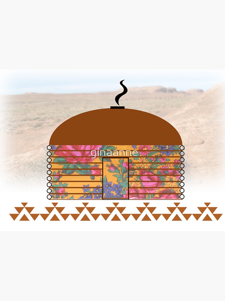 "Navajo-Diné Hogan design" Sticker for Sale by ginaanne | Redbubble