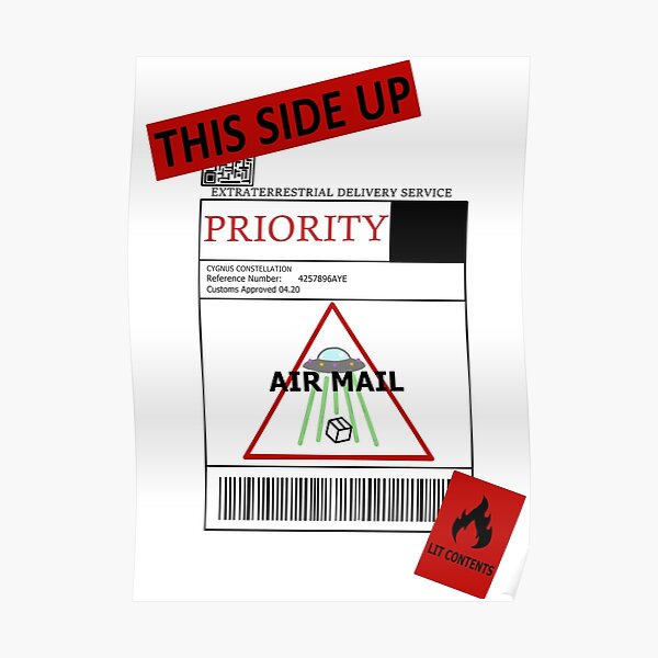 "Alien Package" Poster for Sale by Serayya | Redbubble