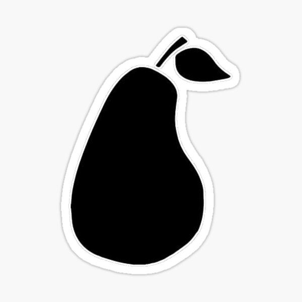 "pear logo" Sticker for Sale by throwbacksticks | Redbubble
