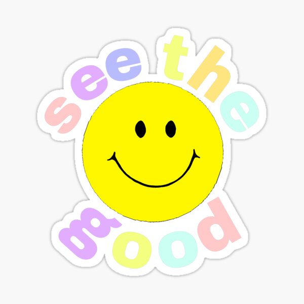 "see the good smiley" Sticker for Sale by LooseScrewss | Redbubble