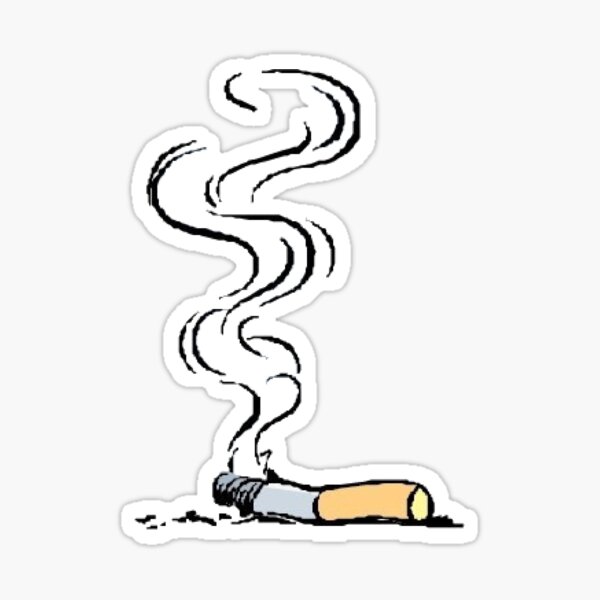 "Cigarette " Sticker by Romartynets | Redbubble
