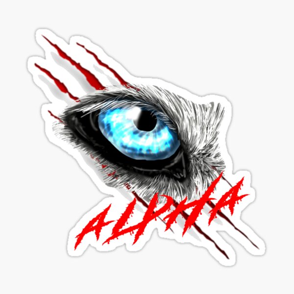 "Alpha Logo" Sticker by DarkAngelfire1 | Redbubble