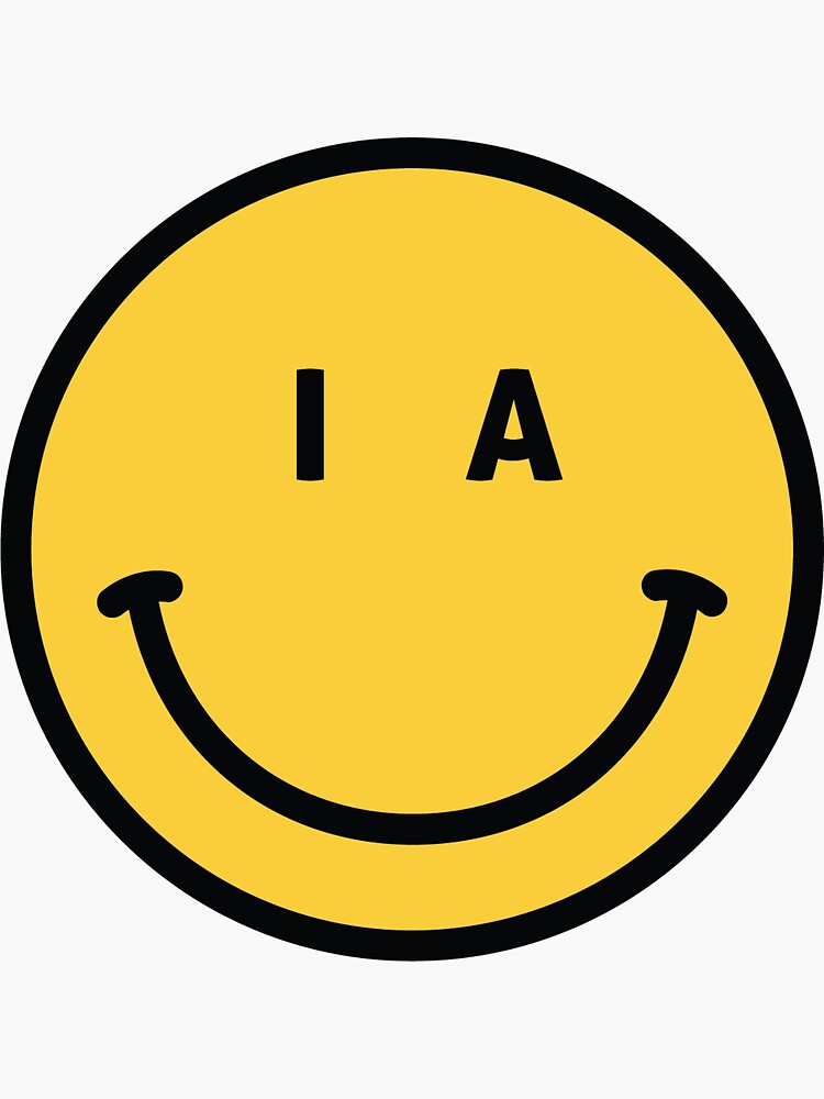 "Iowa Smiley Face" Sticker for Sale by Lexanna | Redbubble