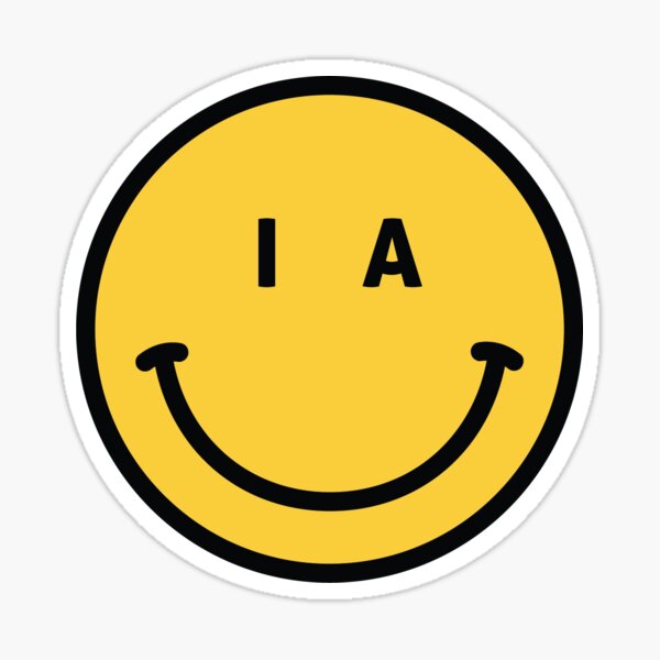 "Iowa Smiley Face" Sticker for Sale by Lexanna | Redbubble