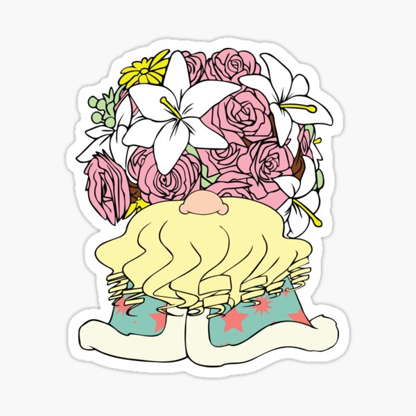 "Girl Gnome | Rose bouquet | Flower Girl | Female Gnome | Gnome Besties ...