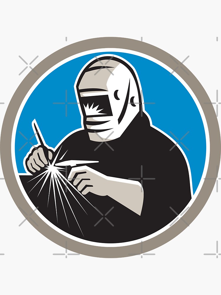 "Tig Welder Welding Circle Retro" Sticker for Sale by patrimonio ...