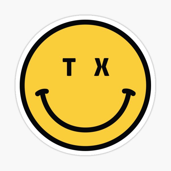 "Texas Smiley Face" Sticker for Sale by Lexanna | Redbubble