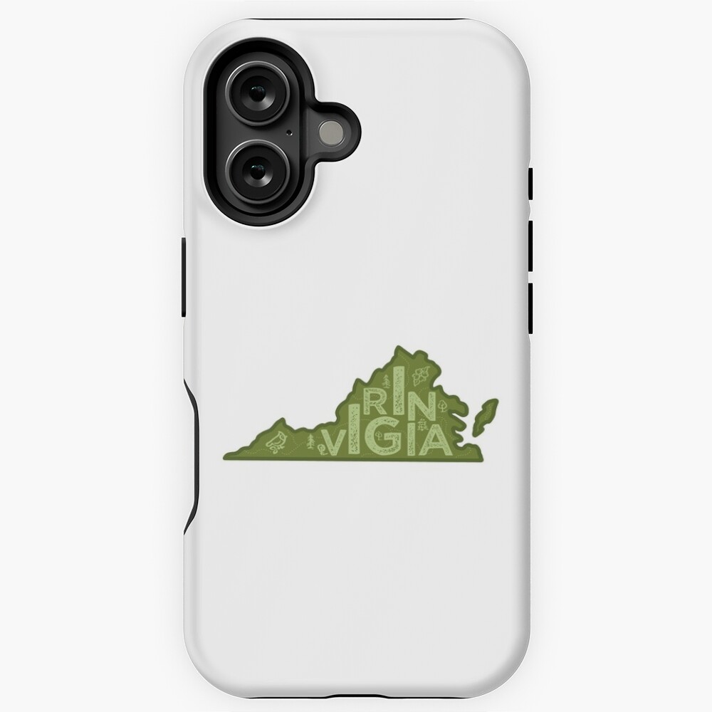 "Virginia Map Typography Green" Sticker for Sale by HelloGentry | Redbubble