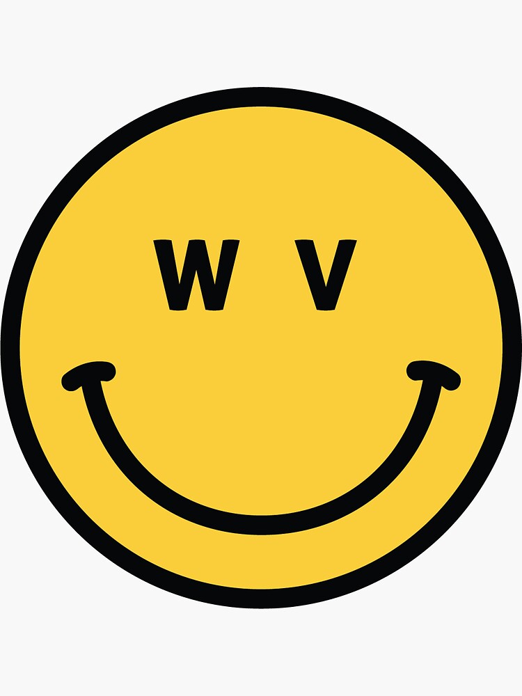 "West Virginia Smiley Face" Sticker by Lexanna | Redbubble