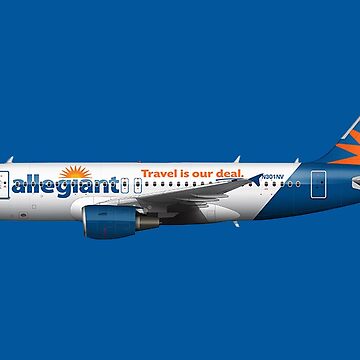 "Allegiant Airlines Airbus A320" Sticker for Sale by AirlineArtwork ...