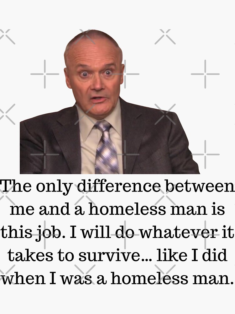 "Creed Bratton, The Office Quote" Sticker for Sale by Quoteeble | Redbubble