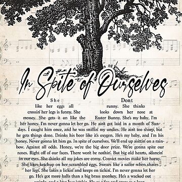 "In Spite Of Ourselves Lyrics - Tree And Lyrics Wall Art" Sticker for ...