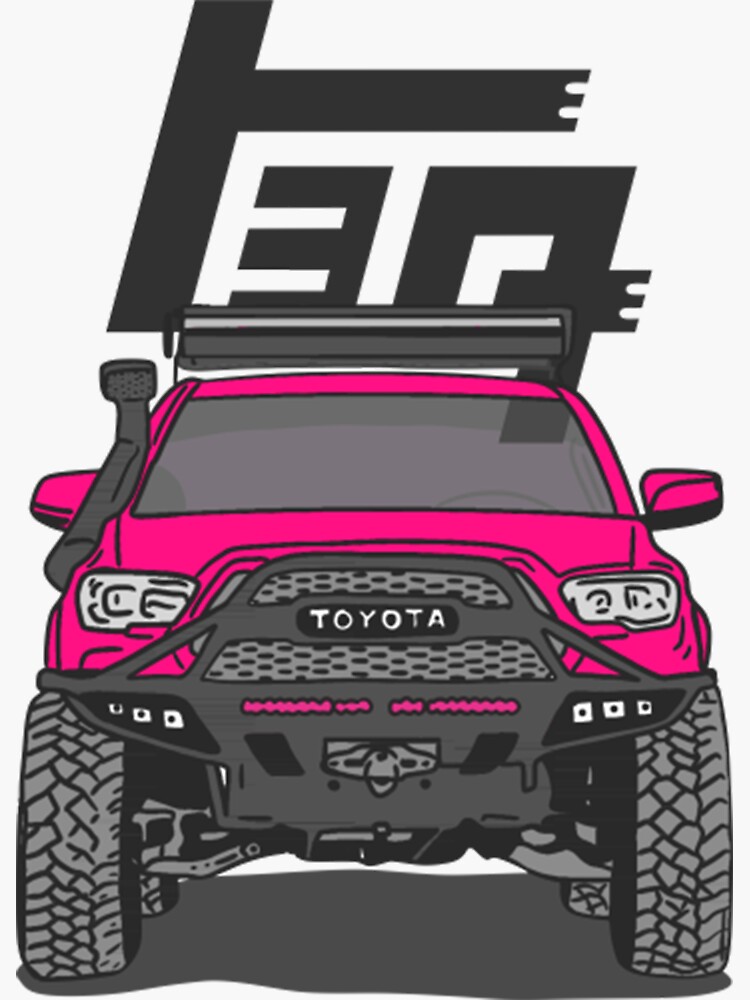 "4runner 4Runner TRD Offroad adventures - Pink Essential" Sticker for ...