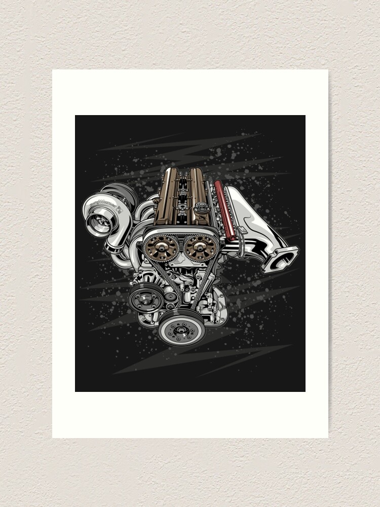"Toyota 2jz Gte Toyota 2jz gte engine" Art Print by LugCraft1987 ...