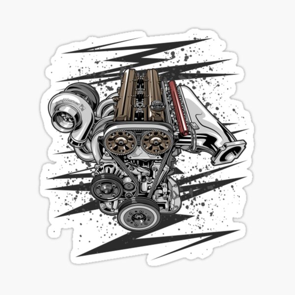 "Toyota 2jz Gte Toyota 2jz gte engine" Sticker for Sale by LugCraft1987 ...