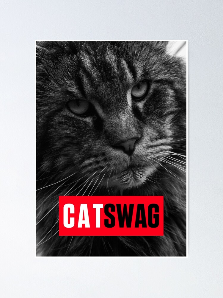 "CAT SWAG Brand BIG FACE Photo Design Collection 0002" Poster for Sale ...