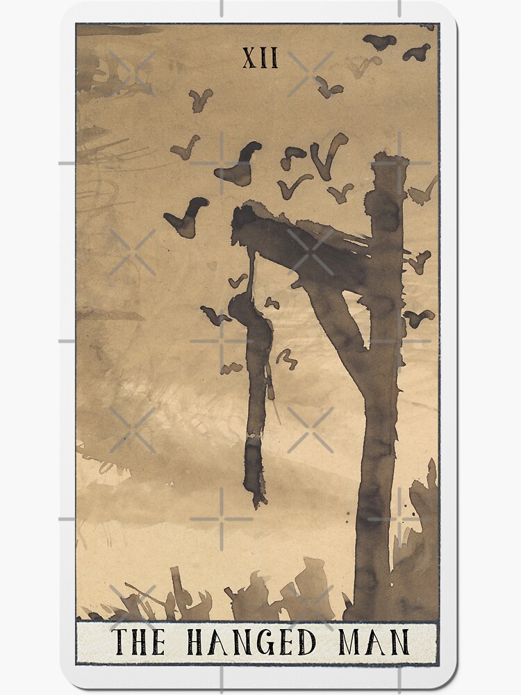 "the hanged man - xii tarot card" Sticker for Sale by pripple | Redbubble