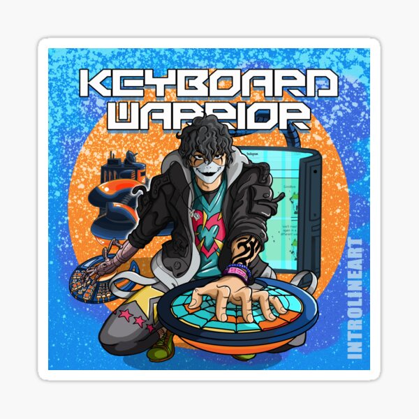 "keyboard warrior" Sticker for Sale by dellgalvez | Redbubble