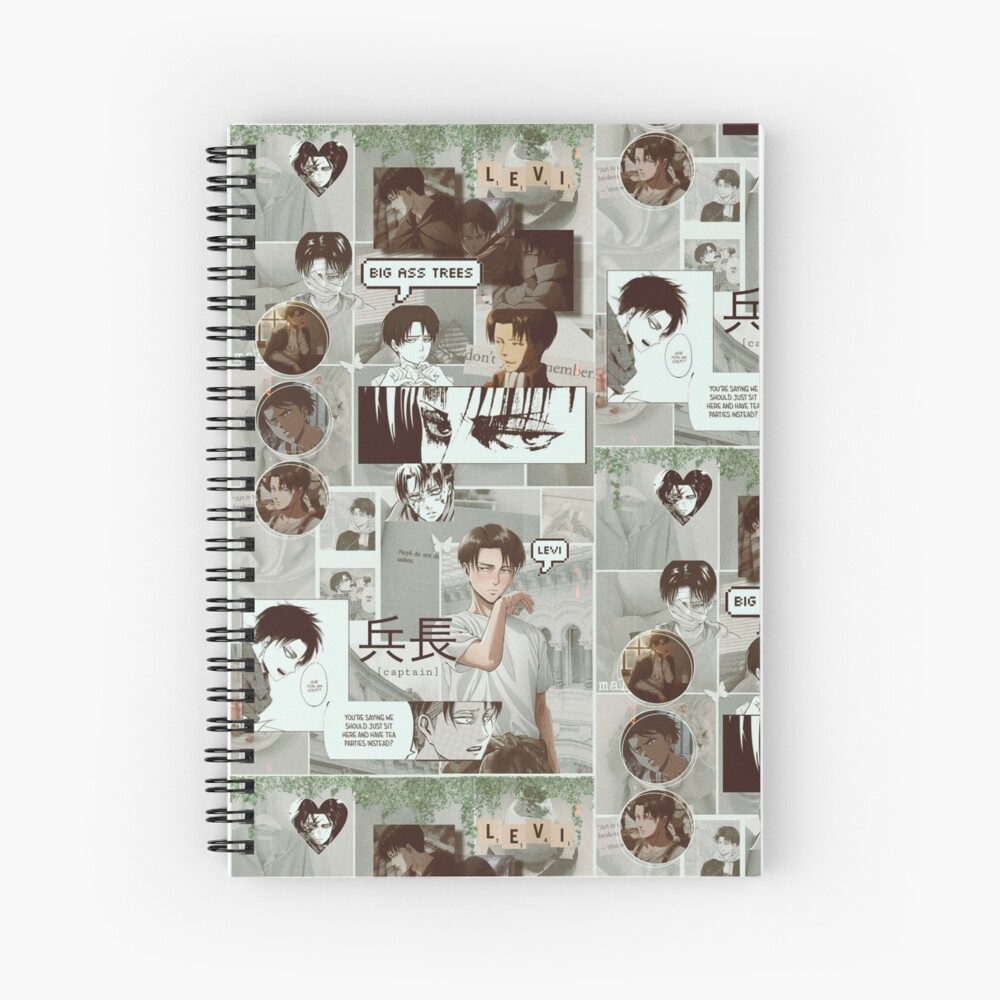 "levi ackerman anime aesthetic" Spiral Notebook by aomorithings | Redbubble